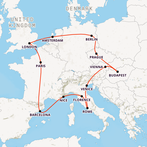 Europe on the Rails: European city rail discovery